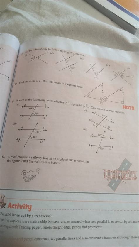 Ii Iii Iv 10 Find The Value Of All The Unknowns In The Given Figur