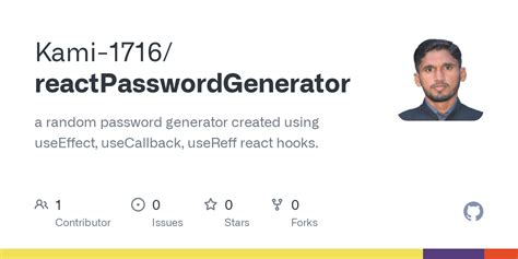 Github Kami 1716reactpasswordgenerator A Random Password Generator