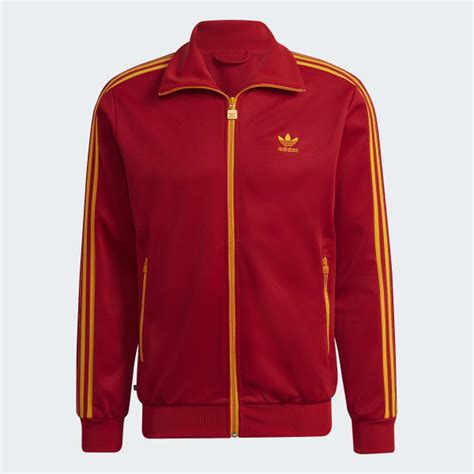 Adidas Mens Lifestyle Beckenbauer Track Jacket Red Free Shipping
