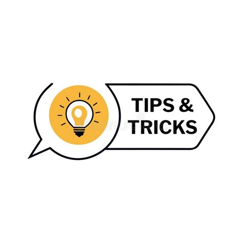 Tips And Tricks With A Lightbulb Badge Modern Vector Illustration Shapes Symbols Logos And