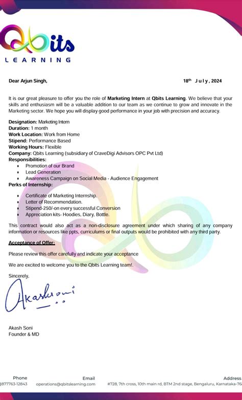 Arjun Singh On Linkedin Newjob Jobs Intership Qbits Marketing India