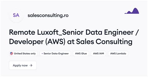Sales Consulting Hiring Luxoftsenior Data Engineer Developer Aws