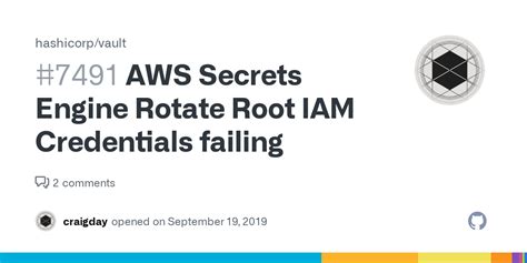 Aws Secrets Engine Rotate Root Iam Credentials Failing · Issue 7491