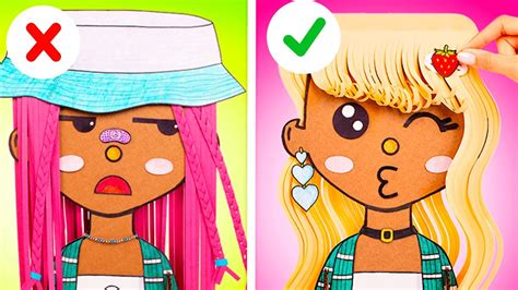 Amazing Paper Doll Beauty Salon 💅 Extreme Beauty Makeover Ideas Youtube
