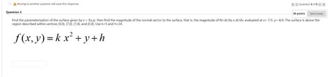 find the parameterization of the surface given by z