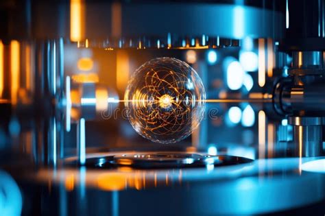 Advanced Technology Illuminates A Molecular Structure In A Futuristic Laboratory Setting Stock