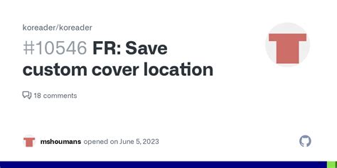 Fr Save Custom Cover Location · Issue 10546 · Koreaderkoreader · Github