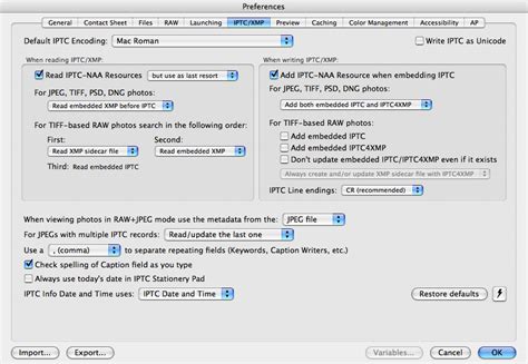 Setting Metadata Preferences Before Use