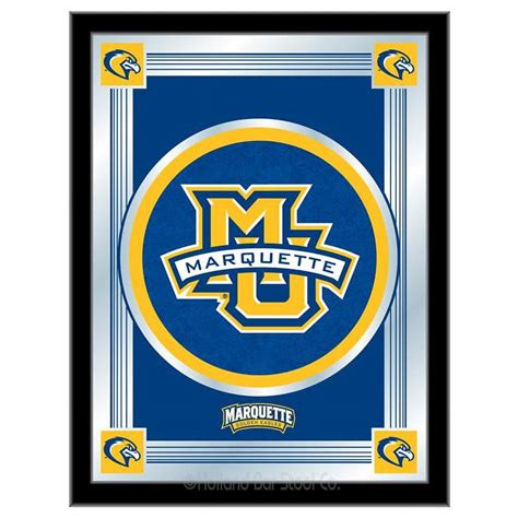 Marquette University Logo Mirror Black 17 X 22 In