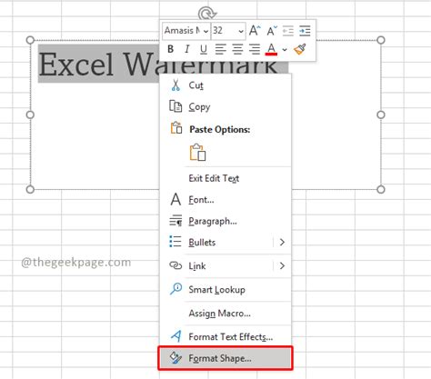How To Insert Watermark In Microsoft Excel