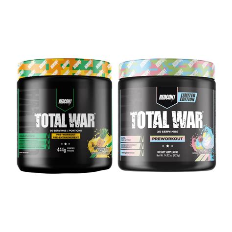 Redcon1 Total War Pre Workout 30 Serve All Flavours Combo All