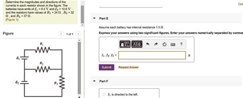 Solved Determine The Magnitudes And Directions Of The Currents In Each Resistor Shown In The