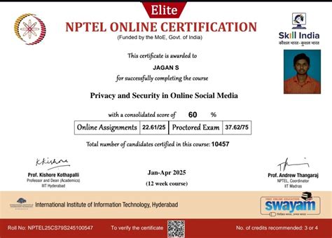Nptel Cybersecurity Privacy Socialmediasecurity Continuouslearning