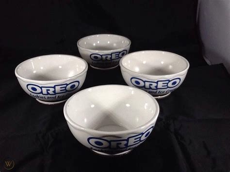 Nabisco Oreo Cookie Wafer Cereal Ice Cream Bowls Houston Harvest Lot Of