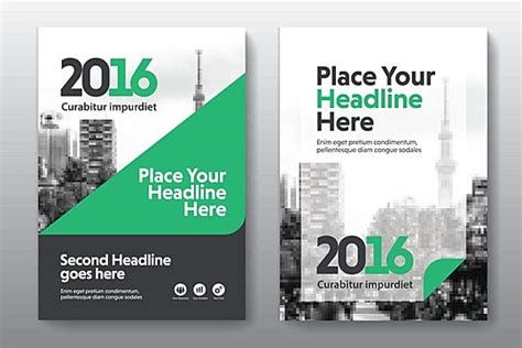 City Background Business Book Cover Design Template Newsletter Arrow Corporate Vector