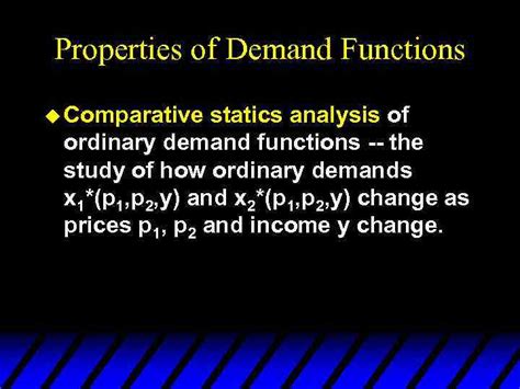 Chapter Six Demand Properties Of Demand Functions