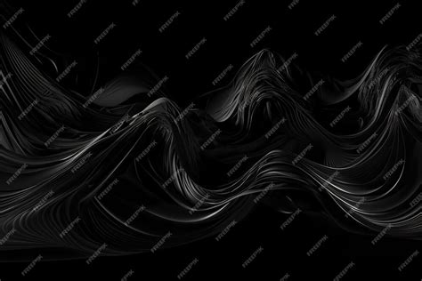 Premium Ai Image Abstract Black Background Template Illustration 3d