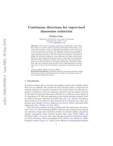 pdf continuum directions for supervised dimension reduction