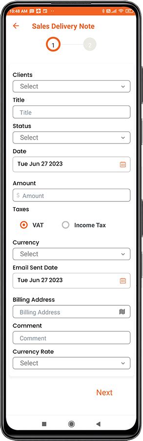 Erp Order Management And Sales And Marketing App React Native Ios Android App Template By Vg Infotec