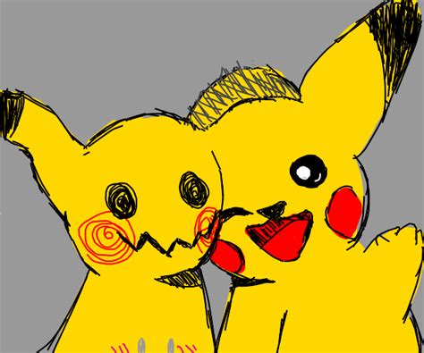 Surprised Mimikyu Copy Of Surprised Pikachu Drawception