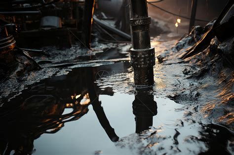 水面上泄漏石油管道高清图片下载 正版图片600832750 摄图网
