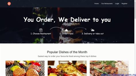 Simple Online Food Ordering And Management System In PHP Get Downloadable Web Project Source