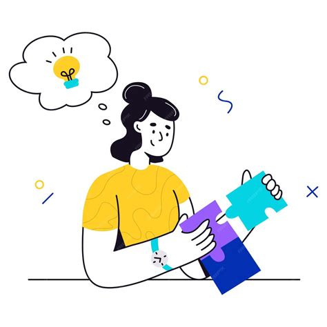 Mujer Resolviendo Problema De Negocios Vector Premium