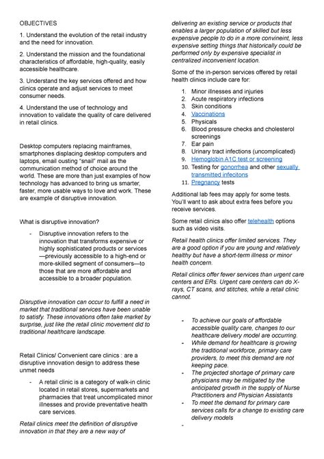 Informatics Objectives Understand The Evolution Of The Retail