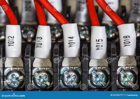 Wiring Control Panel With Wires Stock Image Image Of Assemble Industry 55105777