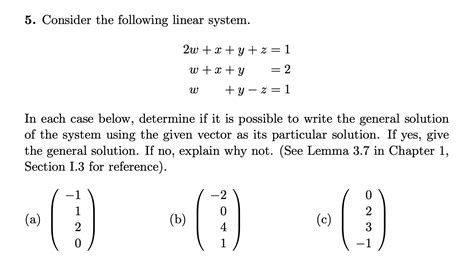 Solved Consider The Following Linear System Chegg