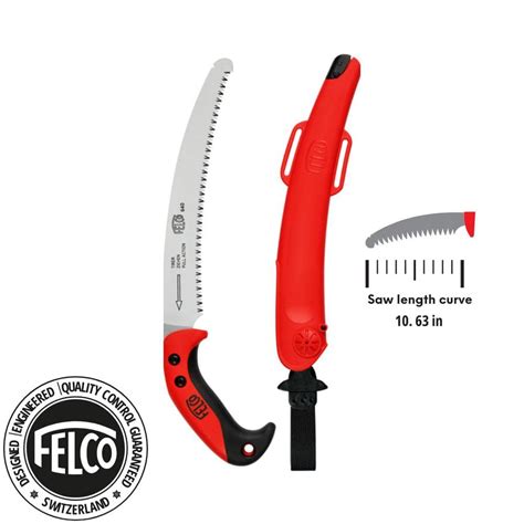 Felco F640 106 In Curved Hard Chrome Plated Steel Blade Folding Full