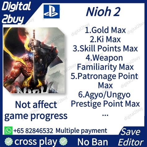 Nioh 2 Save Editor Nioh 2 Save Modding Nioh 2 Cheats Digital2buy Game
