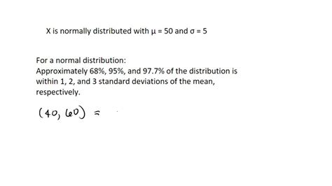 Solved A Normal Distrubution Has A Mean Of 50 And A Standard Deviation