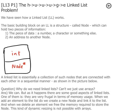 Solved L13 P1 The H U U U G E Linked List Problem We
