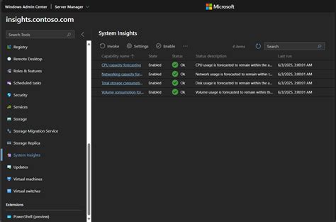 Manage System Insights Capabilities In Windows Admin Center Microsoft Learn