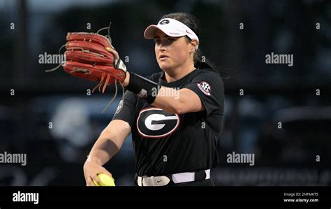 Georgia Pitcher Shelby Walters Throws During An Ncaa College Softball