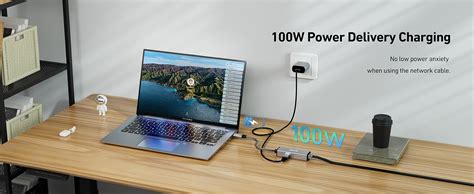 Benfei Usb C To Ethernet Gigabit Adapter With 100w Power Delivery Thunderbolt 3 4