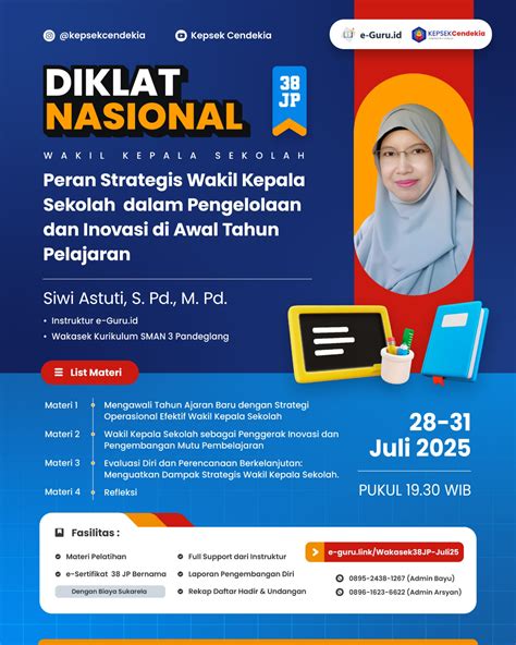 Diklat Nasional 38jp Peran Strategis Wakil Kepala Sekolah Dalam