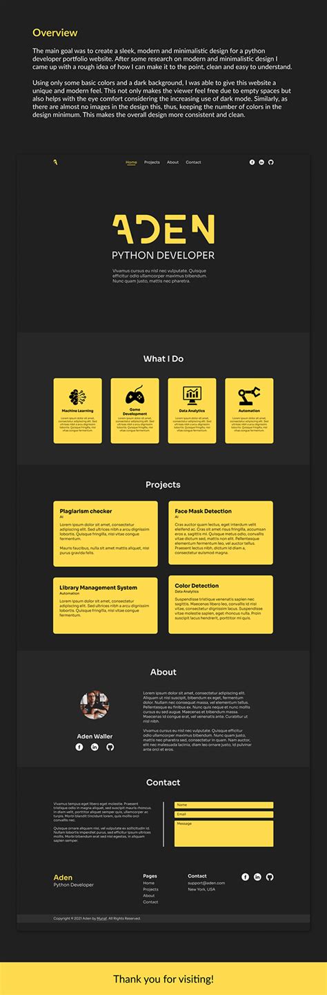 Python Developer Website Design Behance