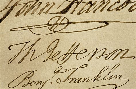 Thomas Jefferson Signing The Declaration Of Independence