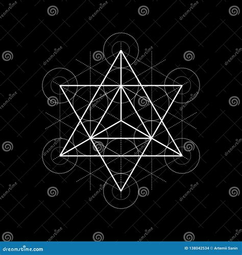 Star Tetrahedron From Metatrons Cube Sacred Geometry Illustration On