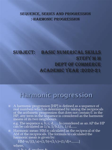 Harmonic Sequence Download Free Pdf Mean Elementary Mathematics