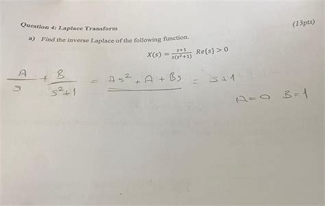 Solved Question 4 Laplace Transform13ptsa ﻿find The