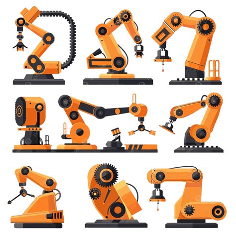 Assembly Line With Industrial Robotic Arms Semi Flat Color Object Cartoon Objects 2d Png