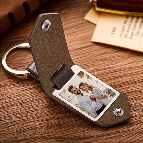 Personalized Leather Key Ring Custom Photo Keychain Mademine Custom