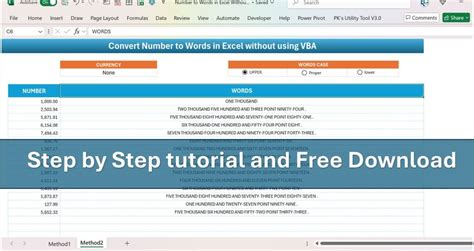 Number To Words In Excel Without Vba A Comprehensive Guide Pk An Excel Expert