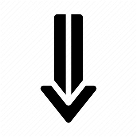 Down Downward Arrow Direction Decrease Sign Orientation Icon