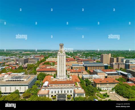 Aerial View Of The Main Building At The University Of Texas At Austin