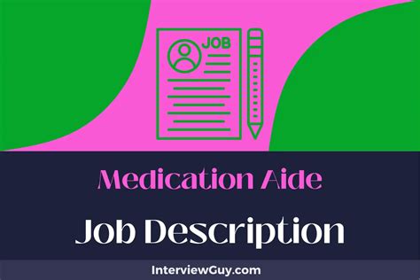 Medication Aide Job Description [updated For 2025]