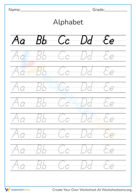 Diy Handwriting Worksheet Creator